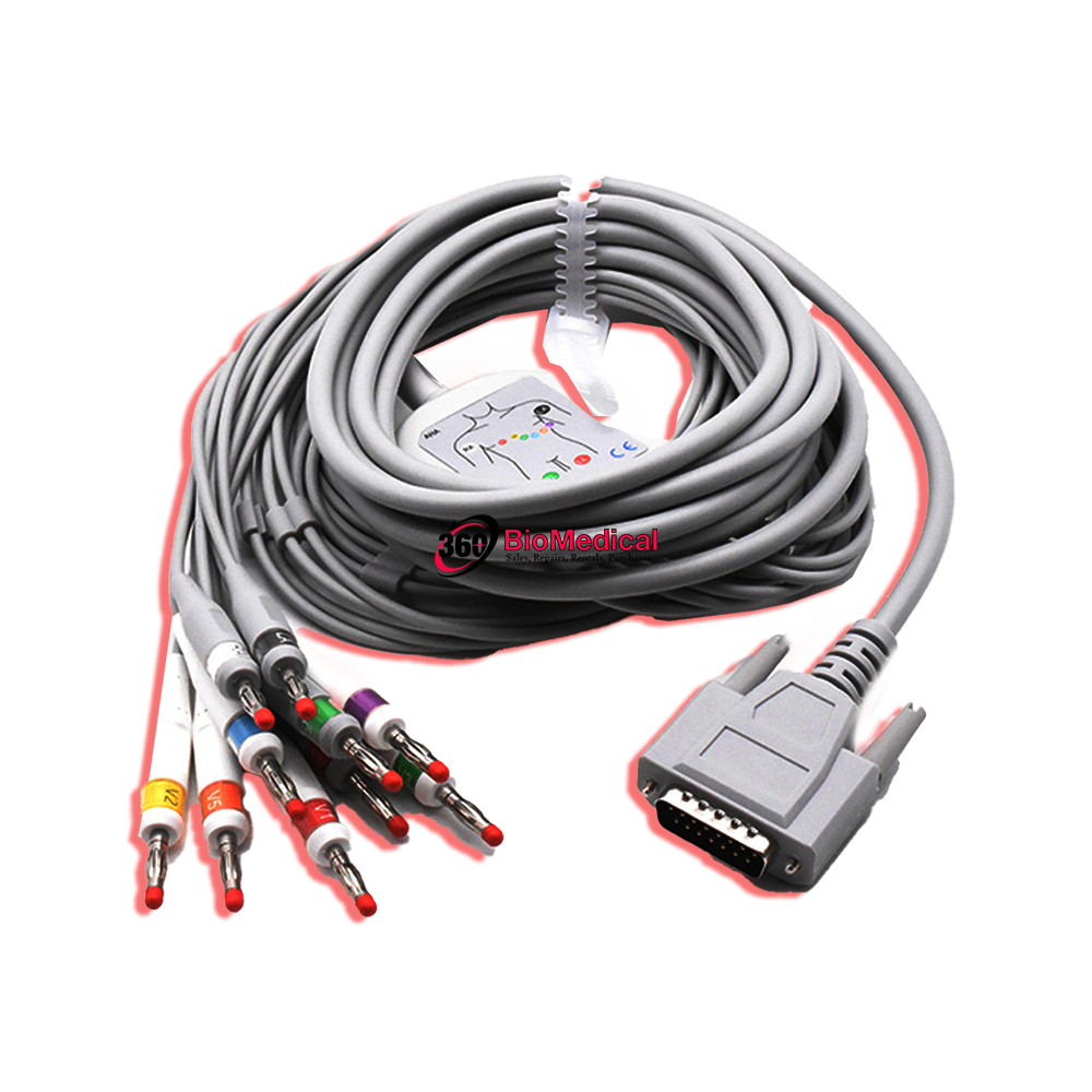 Nihon Kohden EKG 15 Pin 10 Leads - Banana-Compatible – 360biomedical